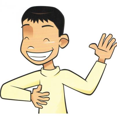 Vocabulary Flashcard: Unit 5 - He's happy ! (Family and Friends Starter)